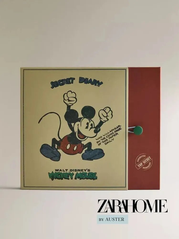 Детский блокнот ZARA HOME MICKEY & MINNIE DISNEY DIARY, А5, 48 листов, в клетку, для девочек и мальчиков — фото 1