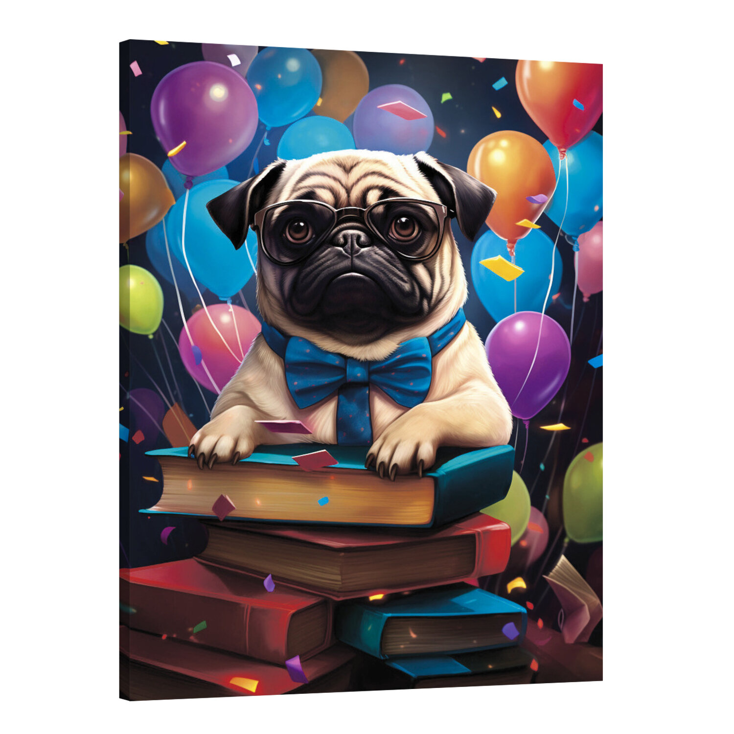 Интерьерная картина 50х70 "Мопс: Лицо с Характером"