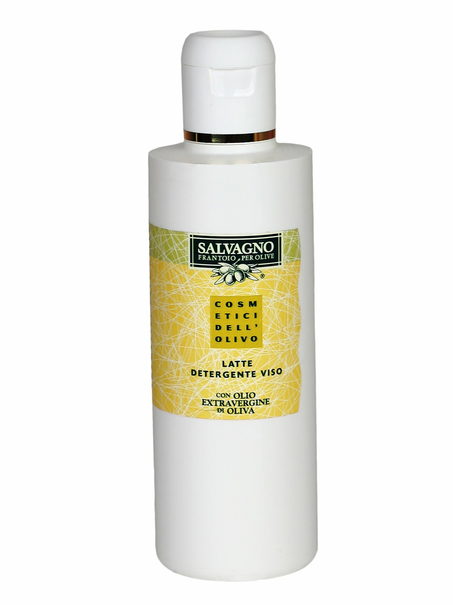 Очищающее молочко для лица с оливковым маслом первого холодного отжима, Latte Detergente Viso, 200ml, Salvagno, Италия.