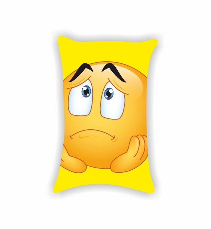 Подушка эмодзи, emoji №25, Картинка с двух сторон