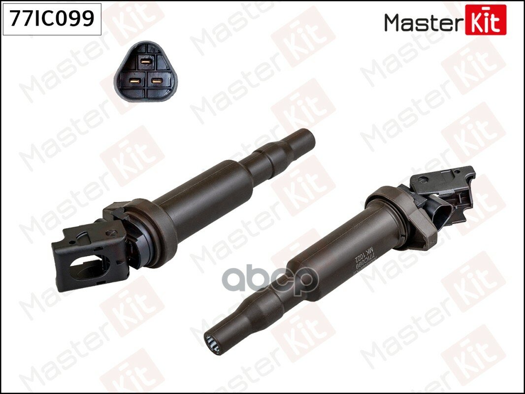 Катушка зажиган! BMW E87/E46 1.6i-4.8i 00>, Peugeot 207 1.4 07>/1.6/3008 1.6 09>/508 1.6 10> MasterKit арт. 77IC099