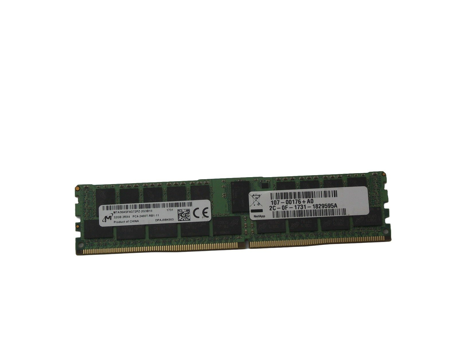 Оперативная память DIMM DDR4 32Gb 2400Mhz PC-19200 Micron MTA36ASF4G72PZ-2G3D серверная