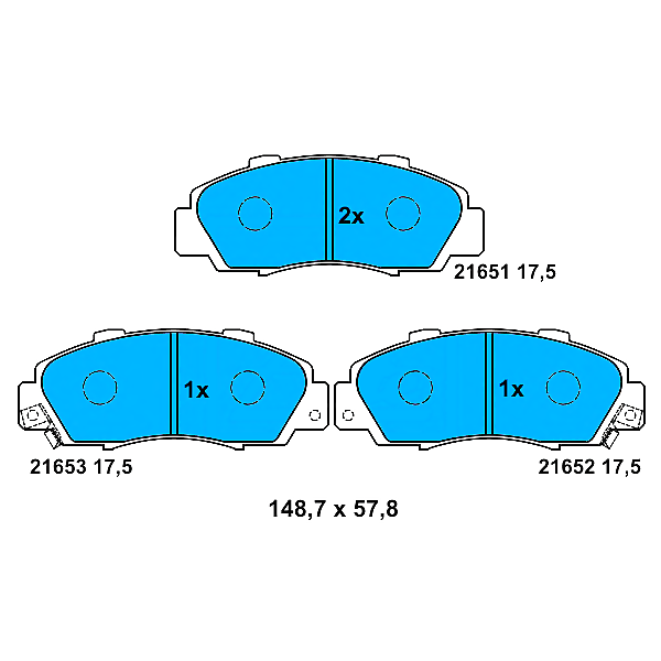 ATE 13.0460-5982.2 (13046059822 / 45022S10A00 / 45022S10A01) колодки пер Honda (Хонда) Accord (Аккорд) iv-vi, Civic (Цивик)