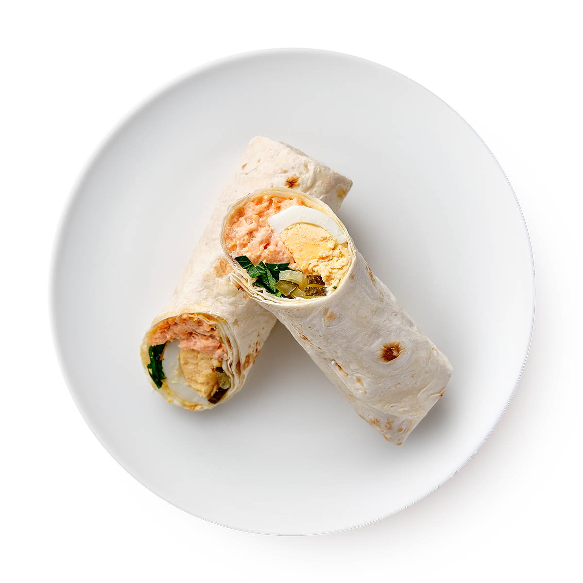 Ролл Нияма "Горбуша и яйцо", сытный, с подкопченной горбушей, маринованными огурцами и зеленью