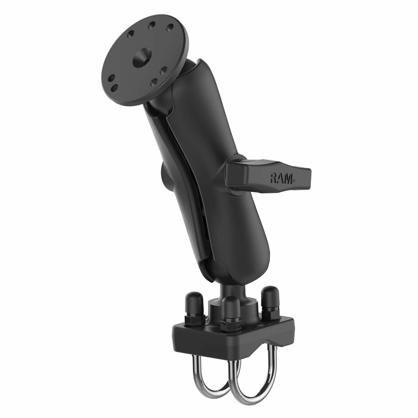 RAM-101U-235 мото крепление RAM на трубу 1-1,25", 2 дужки, муфта 140 мм, шары 38 мм