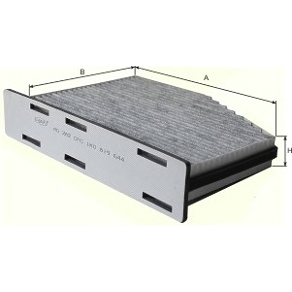 GOODWILL AG282CFC (1K1819653 / 1K1819653A / 1K1819653B) фильтр салона угольный audi, seat, scoda, VW