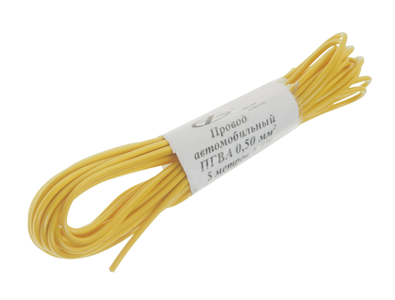 Провод монтажный ПГВА 5м (сечение 0.5 кв. мм) желтый аэнк