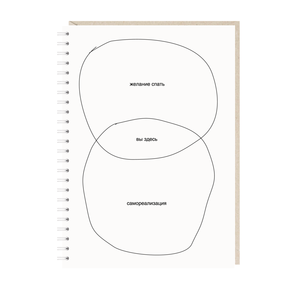Блокнот на пружине Mitrozhe «Желание спать», А5, 50 листов, белый