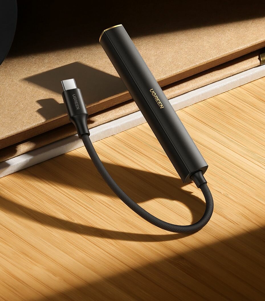 Усилитель UGREEN CM545 (90217) Type C Male To 3.5mm DAC Amplifier. Цвет: черный
