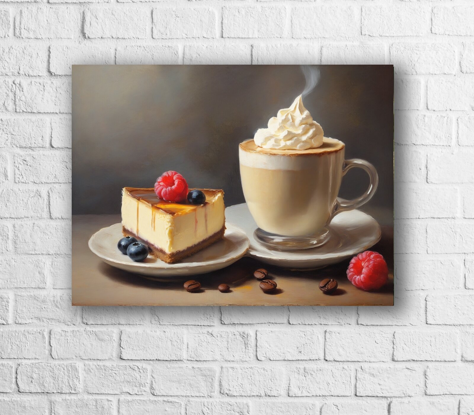 Картина на кухню "Натюрморт с чашкой кофе" 30x40 см, холст