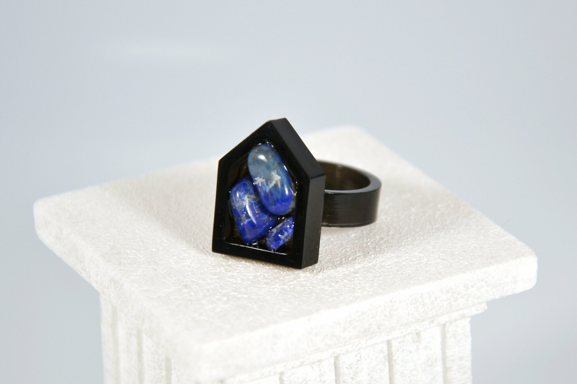 Кольцо, лазурит