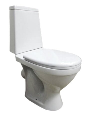 Унитаз-компакт Прайм (косой вып, нижн. подв, 2-реж. арм, сид. полипропилен), SANTERI