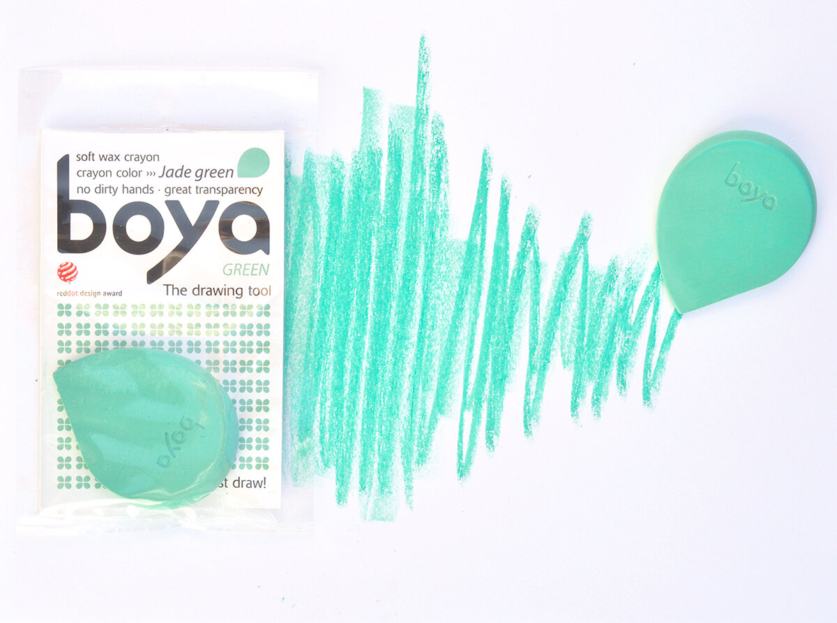 Пастель восковая для рисования Boya, мелок 9 х 14,5 см нефритово-зеленый BOYA d.o.o. 1 SET/JADE GREEN