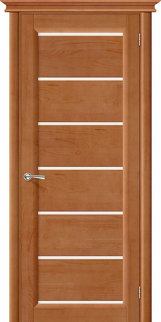 Дверь М2 / Цвет Т-05 (Светлый Лак) / Стекло Матовое / Двери Браво