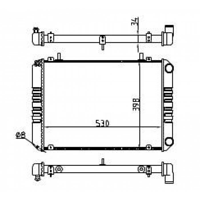 Радиатор ГАЗ "Газель Бизнес" Wonderful 33027, двухслойный