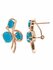 Серьги двусторонние Lotus Jewelry, бирюза, синий