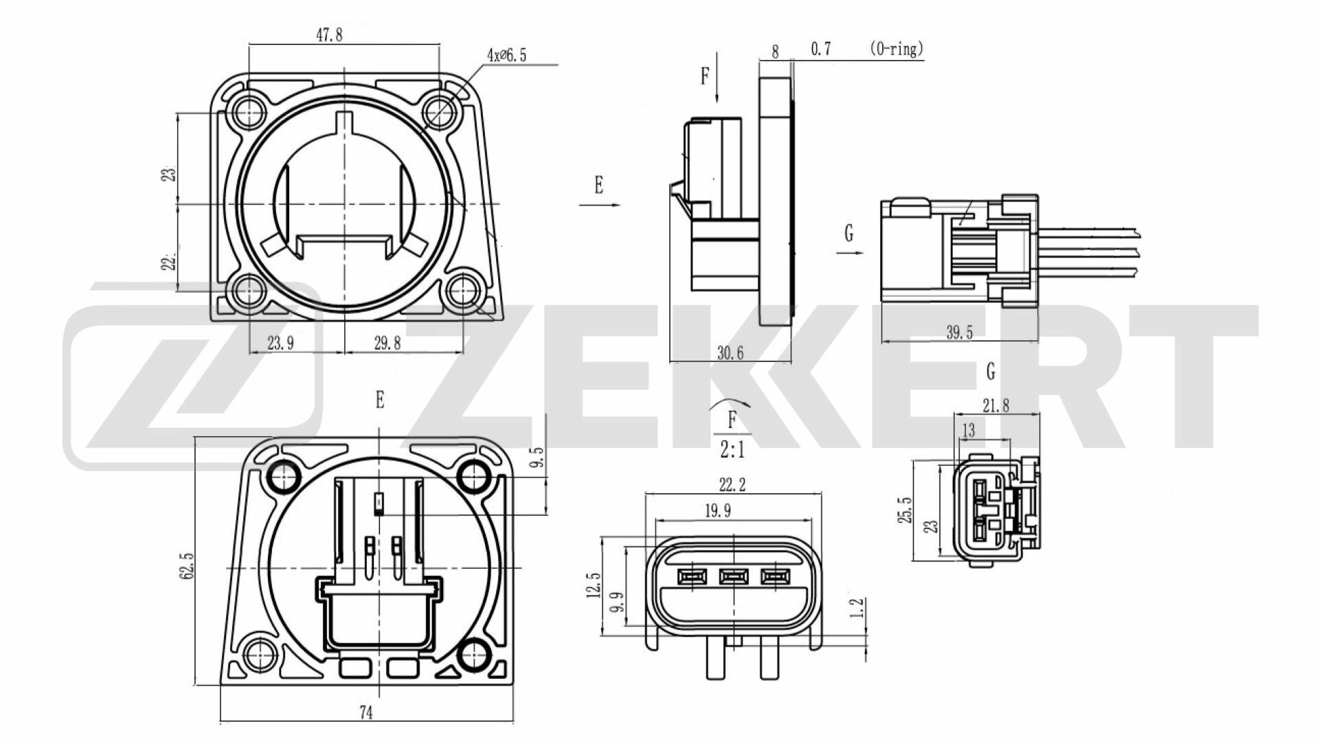 Датчик положения распредвала Chrysler Sebring 95- Dodge Stratus 95- Neon I II 94- Zekkert арт. se-4114