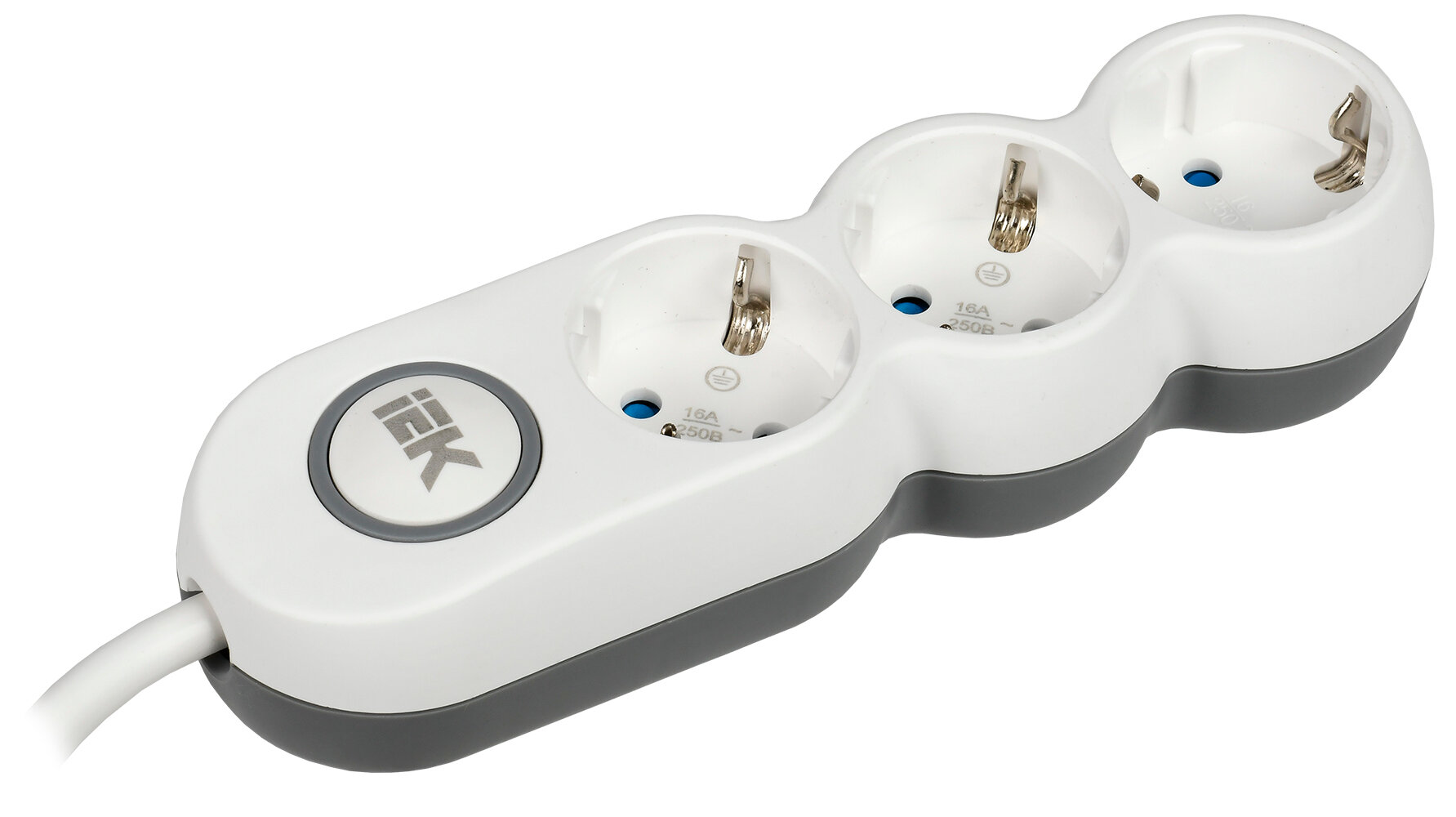 Удлинитель бытовой У03В 3 места 2P+PE/5м 3х1.5мм2 16А/250В UNO IEK WYP53-16-03-05-ZK