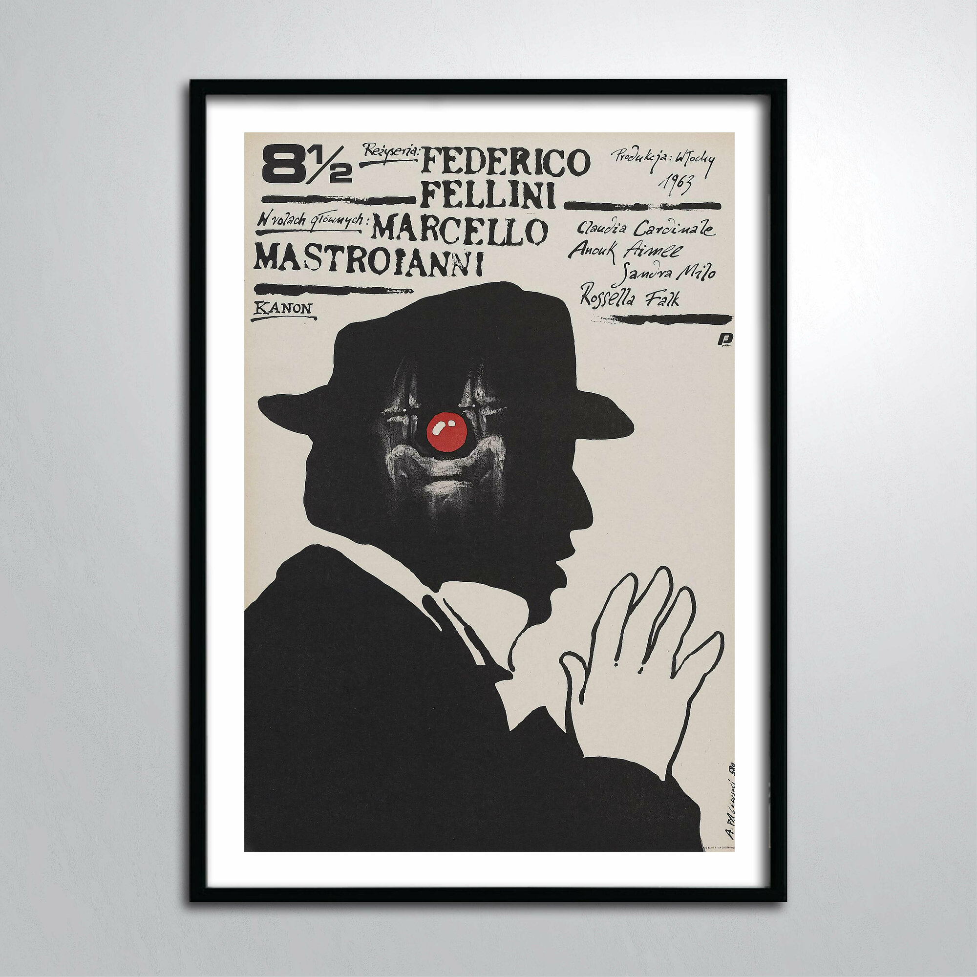 Постер без рамы/8 с половиной Федерико Феллини Марчелло Мастроянни Винтажный плакат