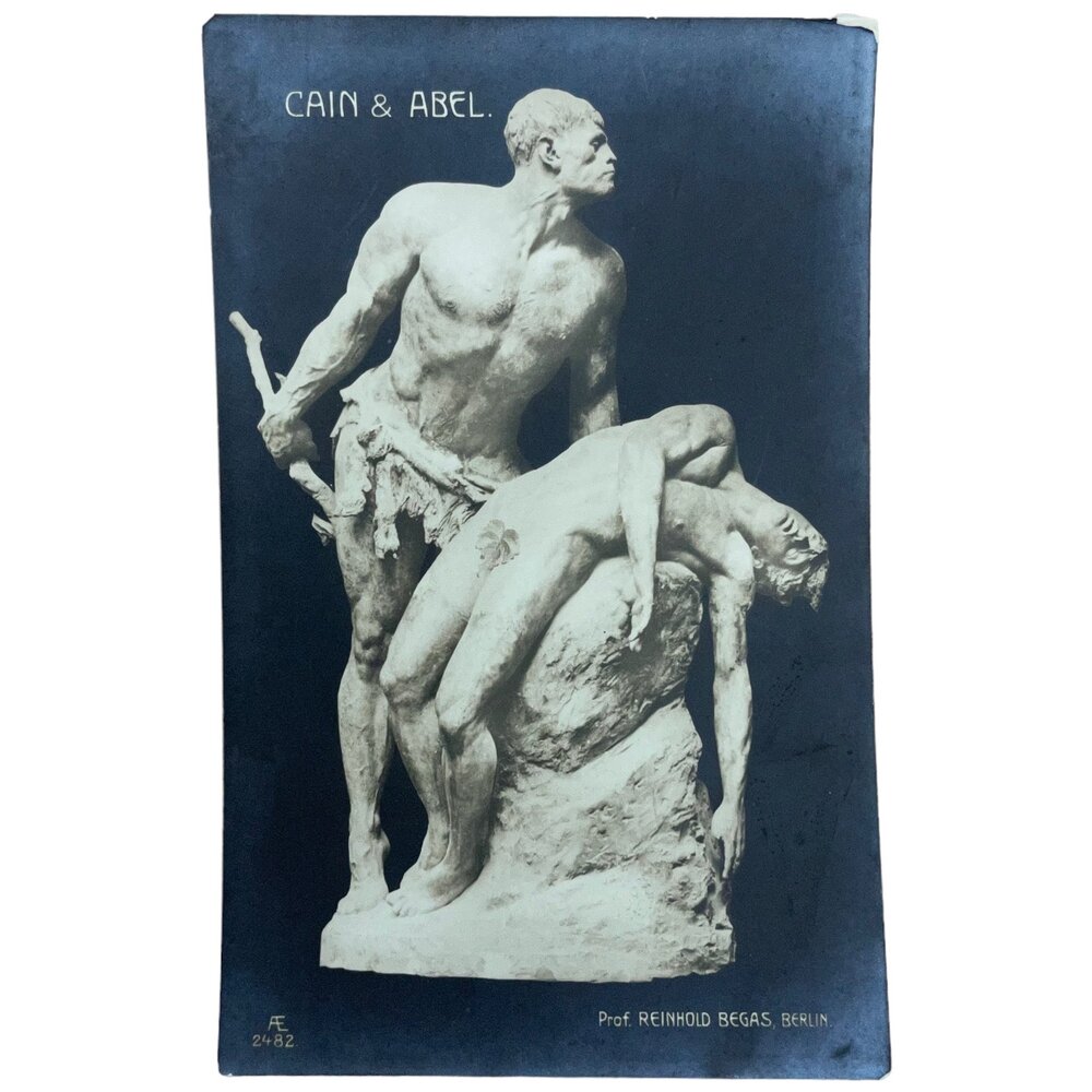 Почтовая открытка "Рейнгольд Бегас. Каин и Авель" 1900-1930 гг. Европа