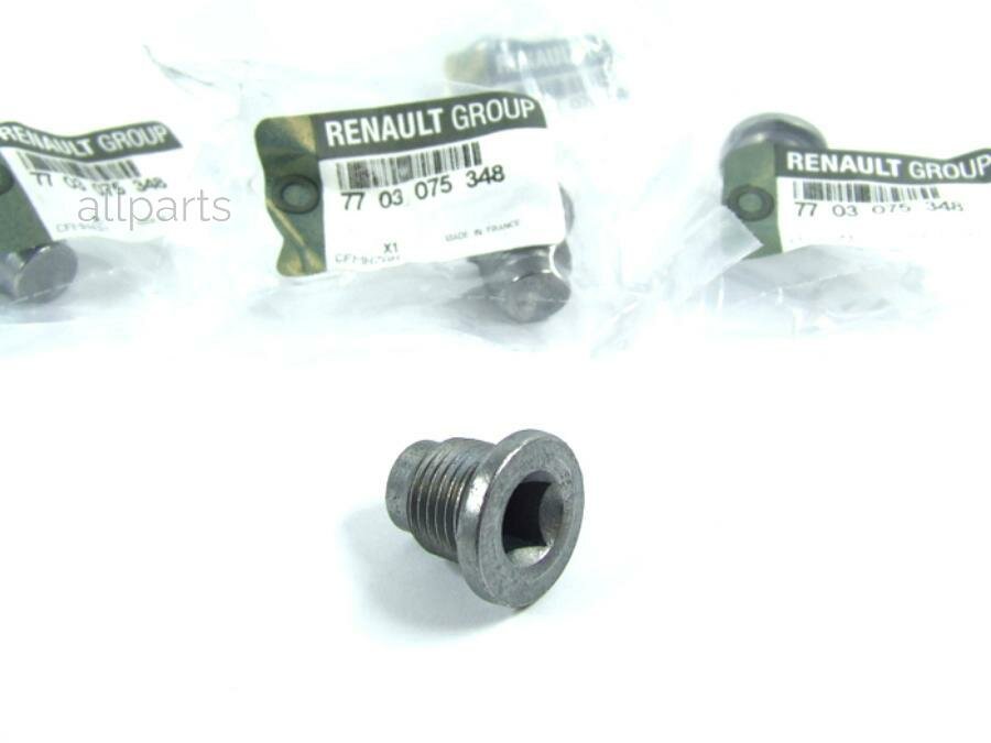 RENAULT 7703 075 348 Болт слива масла M16x1.5 ключ 8 RENAULT 7703 075 348