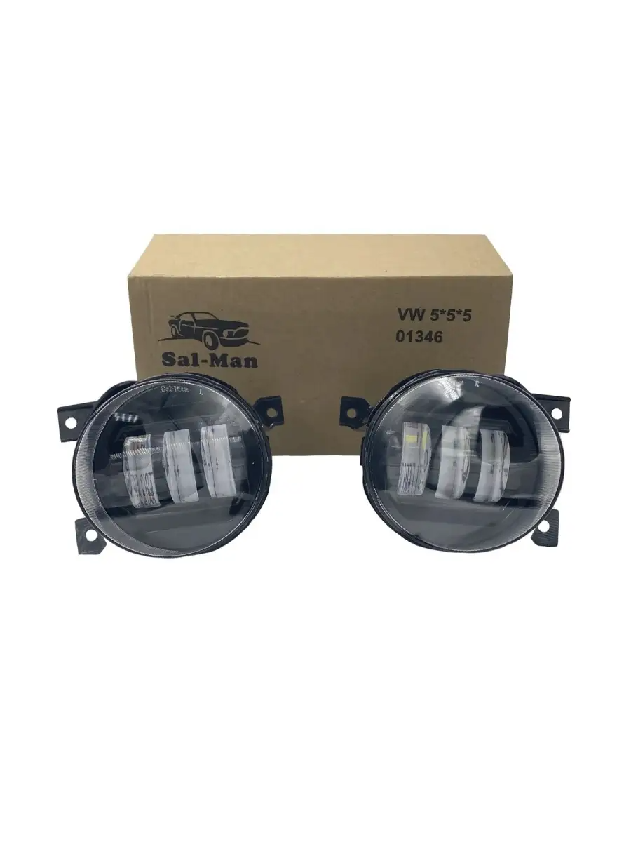 Фары VW POLO с диодами 50 Вт, белый и желтый свет 6000 К, 2 режима