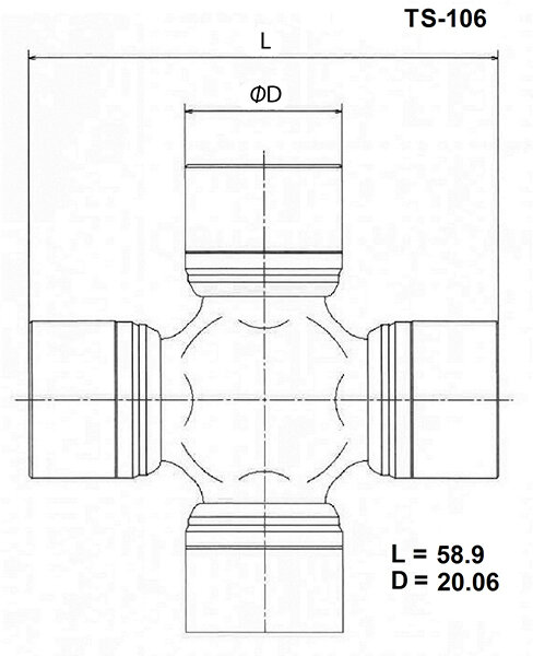 Крестовина карданного вала TOYO арт. TS-106