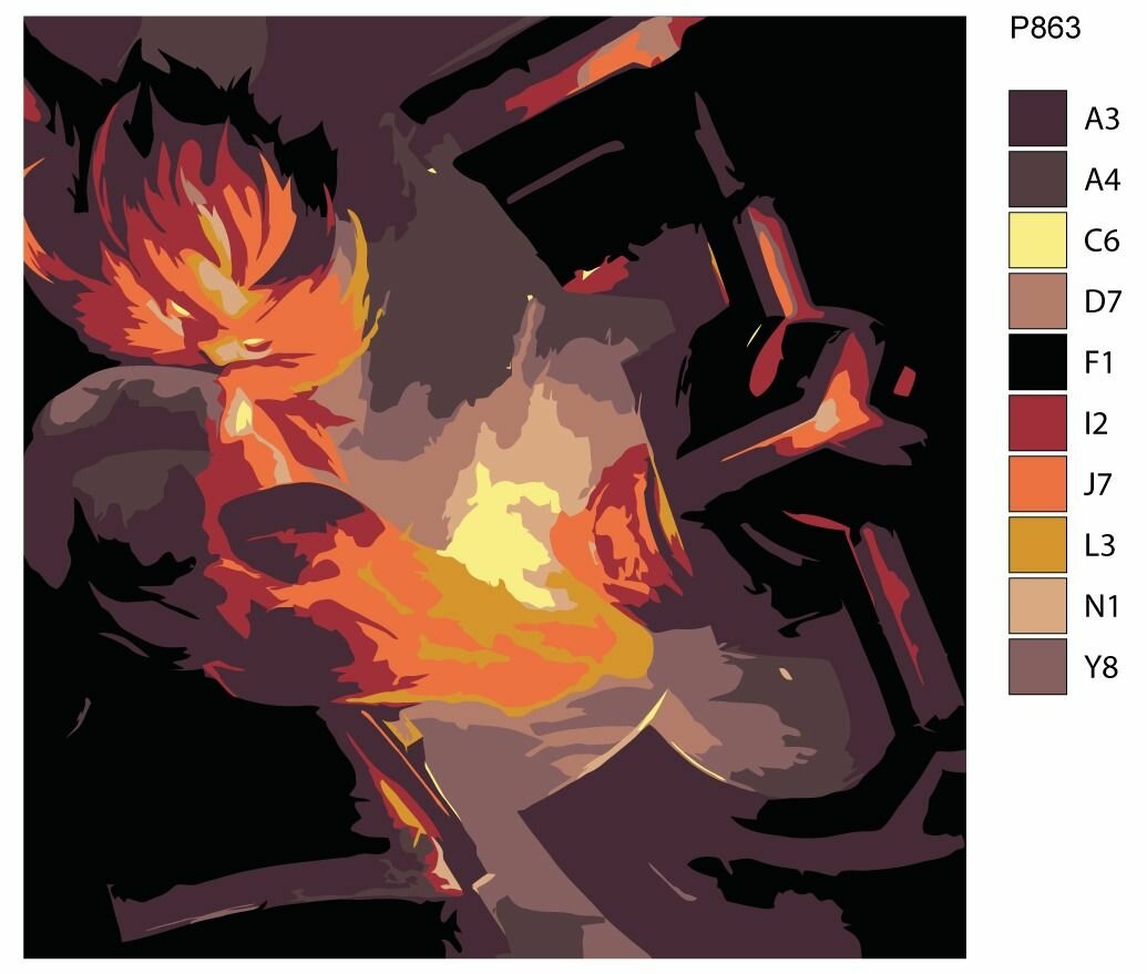 Детская картина по номерам P863 "Игра Mobile Legends. Франко" 30x30