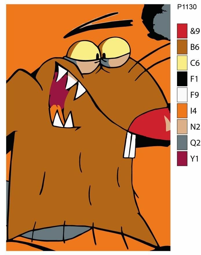 Детская картина по номерам P1130 "Мультфильм Крутые бобры. Даг" 20x30