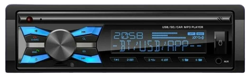Автомагнитола TAKARA TFP-400BTM 1 Din, USB, BT, AUX, 4х50Вт