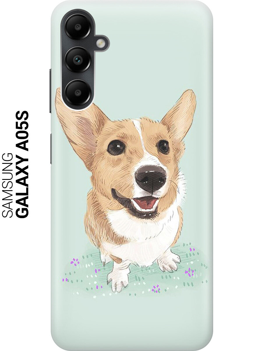 Силиконовый чехол на Samsung Galaxy A05s / Самсунг А05с с рисунком "Корги"