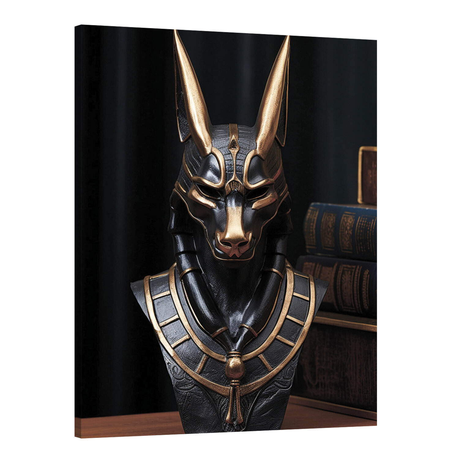 Интерьерная картина 50х70 "Анубис: страж между мирами жизни и смерти"