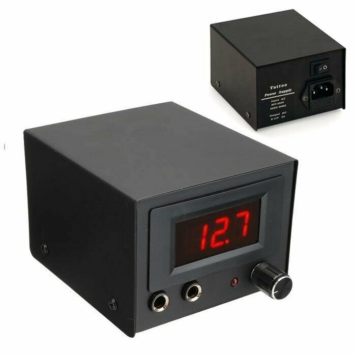 Блок питания с дисплеем для тату машинки и татуажа TR-10 Black