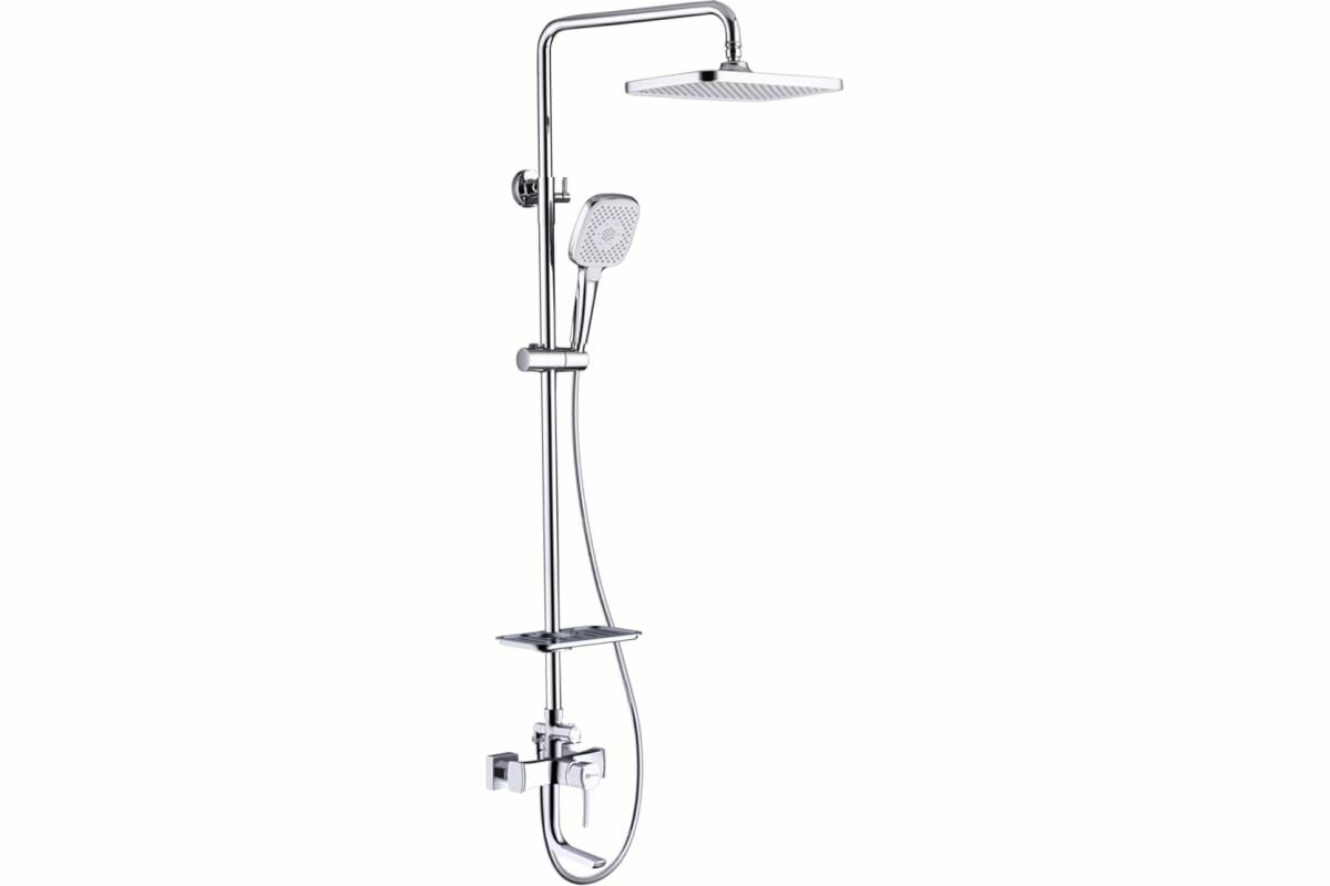 Смеситель для ванны и душа Lemark Evitta с регулируемой высотой штанги LM0562C