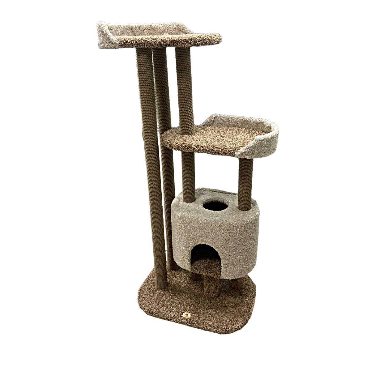 Игровой комплекс-когтеточка Моя Котя "Летучий голландец" белый с бежевым