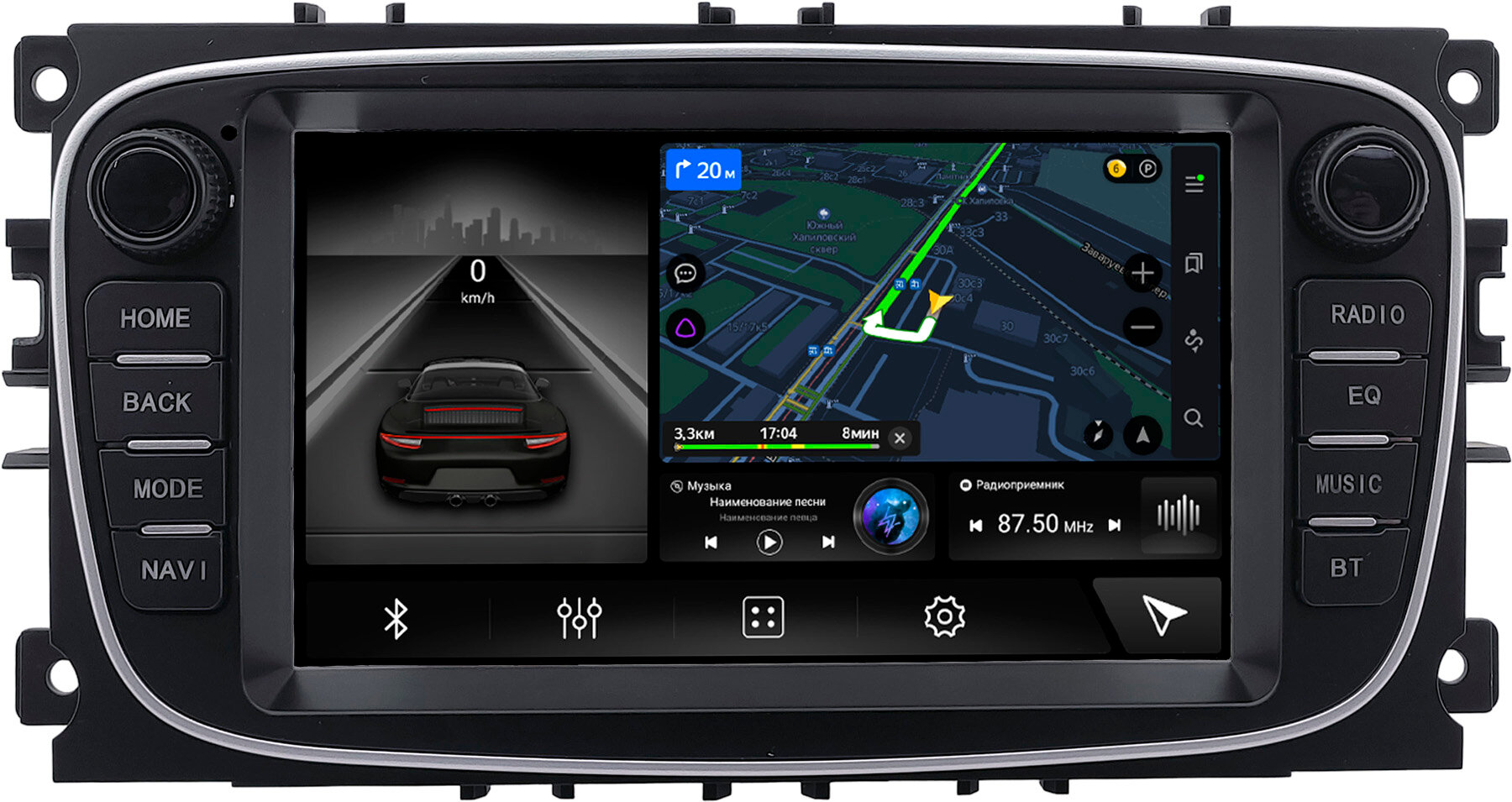 Штатная магнитола Ford Focus 2, C-MAX, Mondeo 4, S-MAX, Galaxy 2, Tourneo Connect 2006-2015 (черный) Canbox M-Line 9863-RP-2054-492 Android 10 (4G-SIM