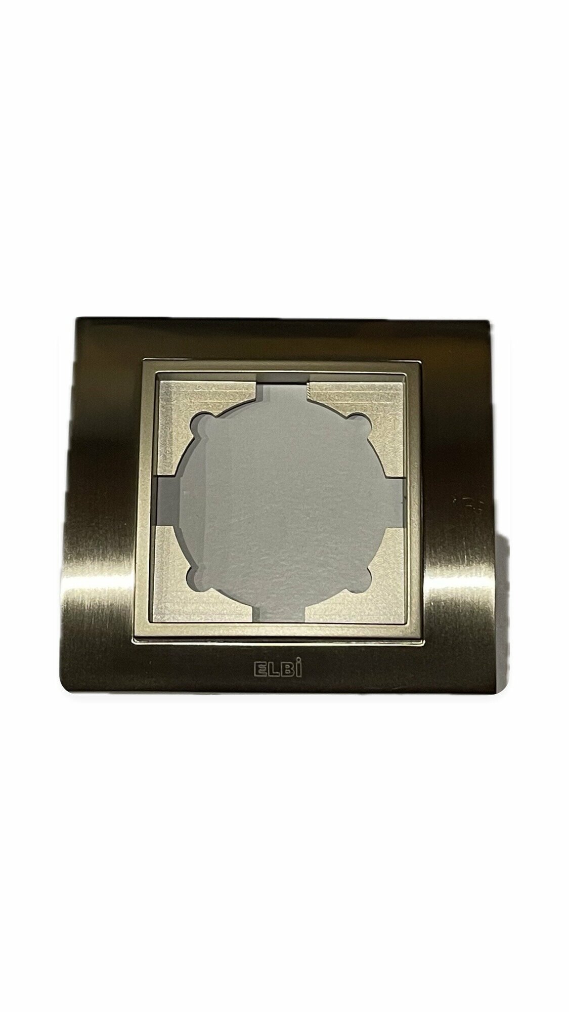 Рамка EL-BI Zena Platin на 1 пост, нержавеющая сталь/титан 500-073014-271
