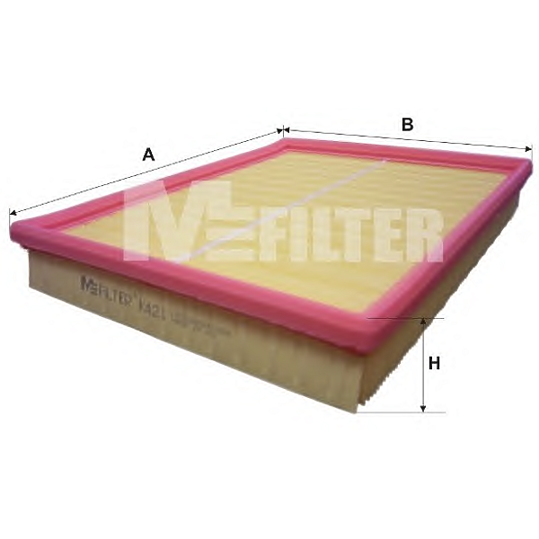 MFILTER K421 (835622 / 90531003 / 91155714) фильтр воздушный \Opel (Опель) Astra (Астра) g 1.2-1.7td / 2.0di / dti 16v 98