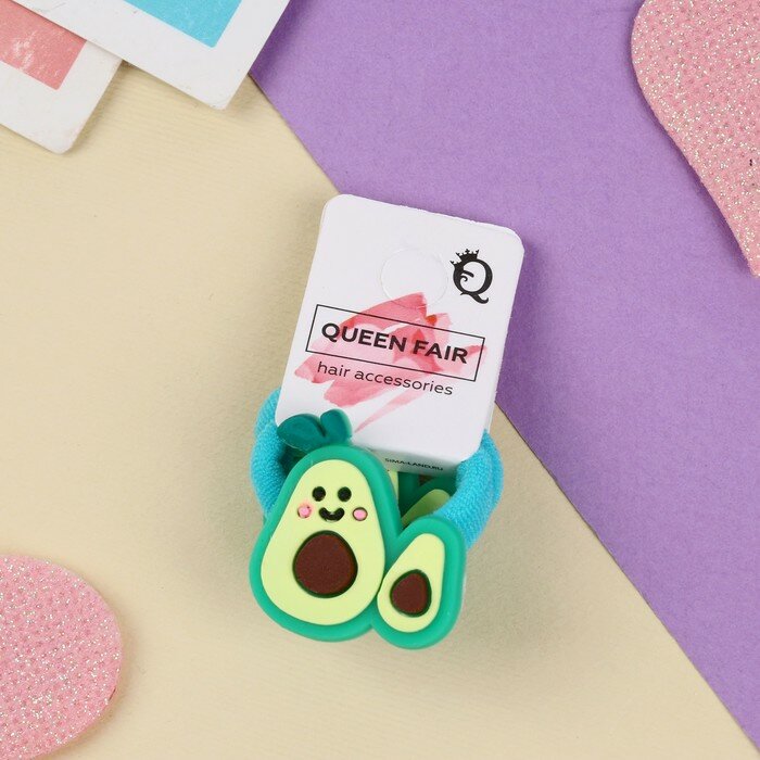 Резинки для волос QF «Крошка», набор 2 шт, авокадо, 3 см