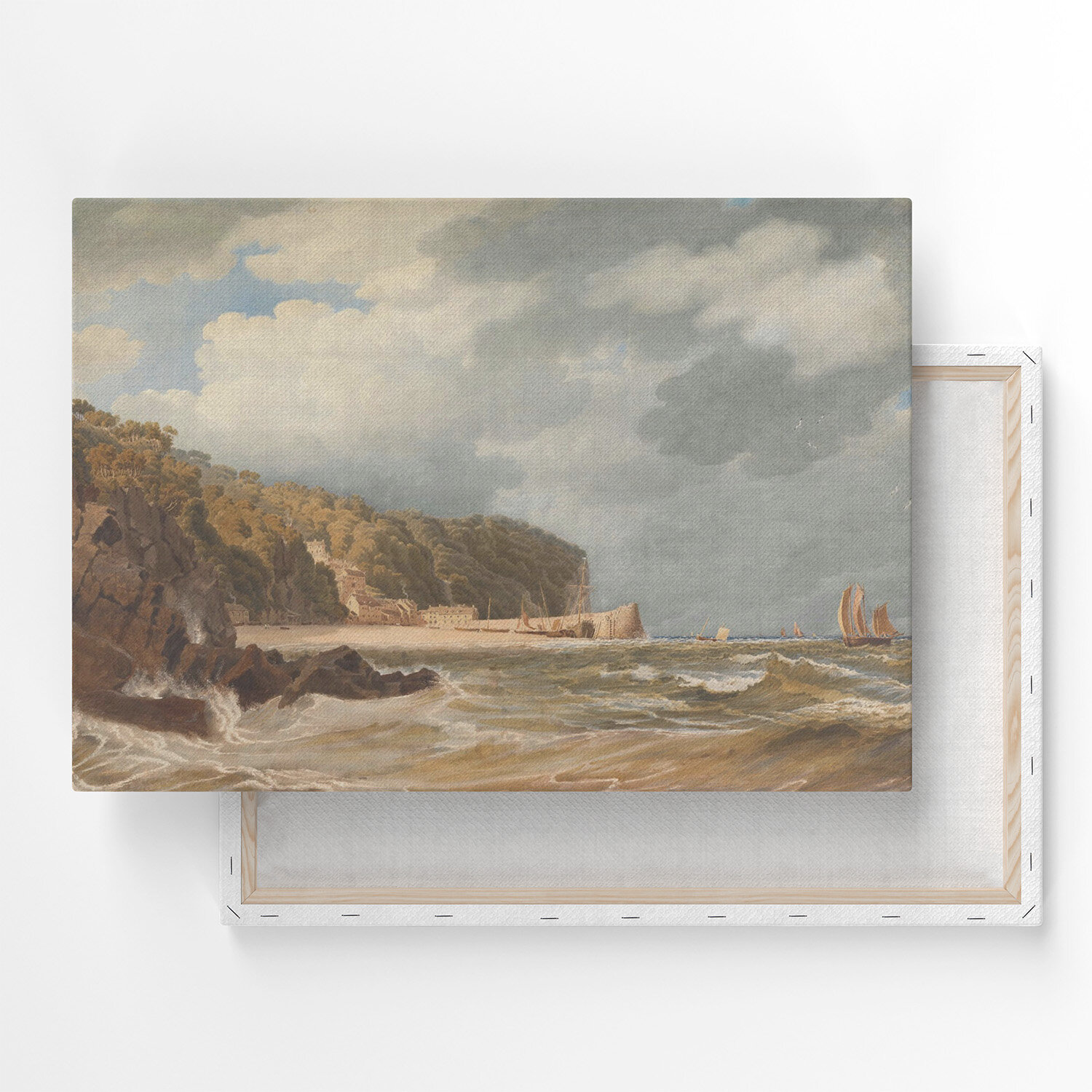 Картина на холсте, репродукция / Уильям Тёрнер - Clovelly, North Devon / Размер 30 x 40 см