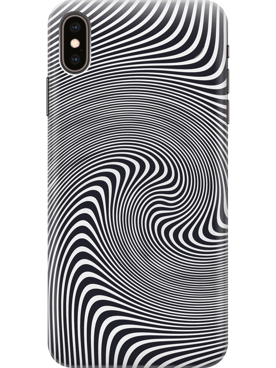 Силиконовый чехол на Apple iPhone XS Max / Эпл Айфон Икс Эс Макс с рисунком "Черно-белая иллюзия"