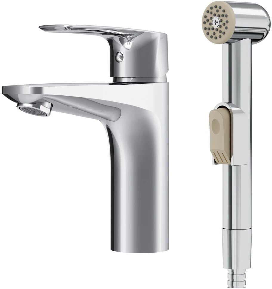 Смеситель для раковины с гигиеническим душем AM.PM Gem F90A03000