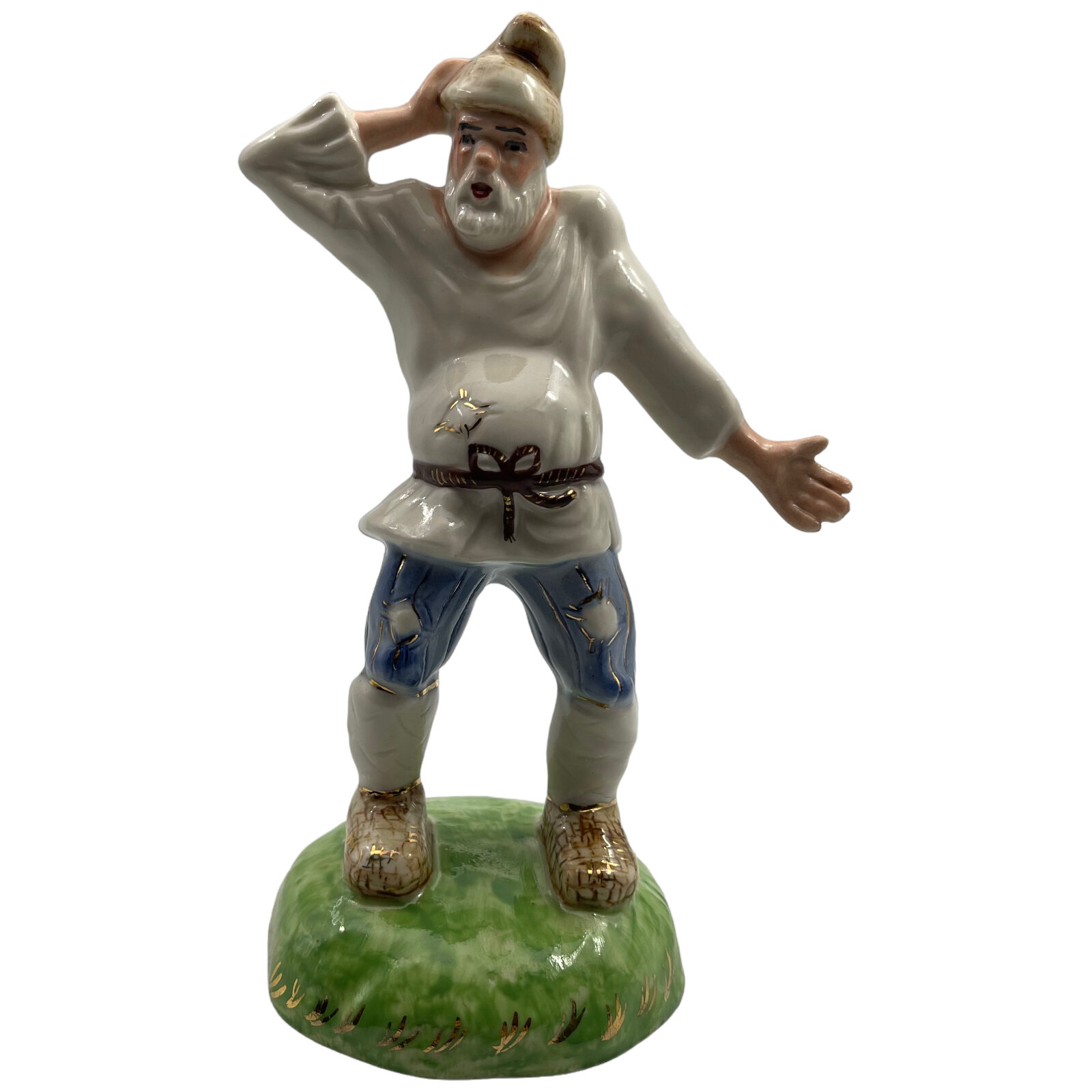 Фарфоровая статуэтка "Золотая рыбка" 1980-1991 гг. Автор и художник Макаренко И Ю, Коростень, СССР