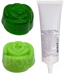 Краска Зеленая гелевая жидкая Топ продукт, 100 гр. (Набор из 3 шт.)