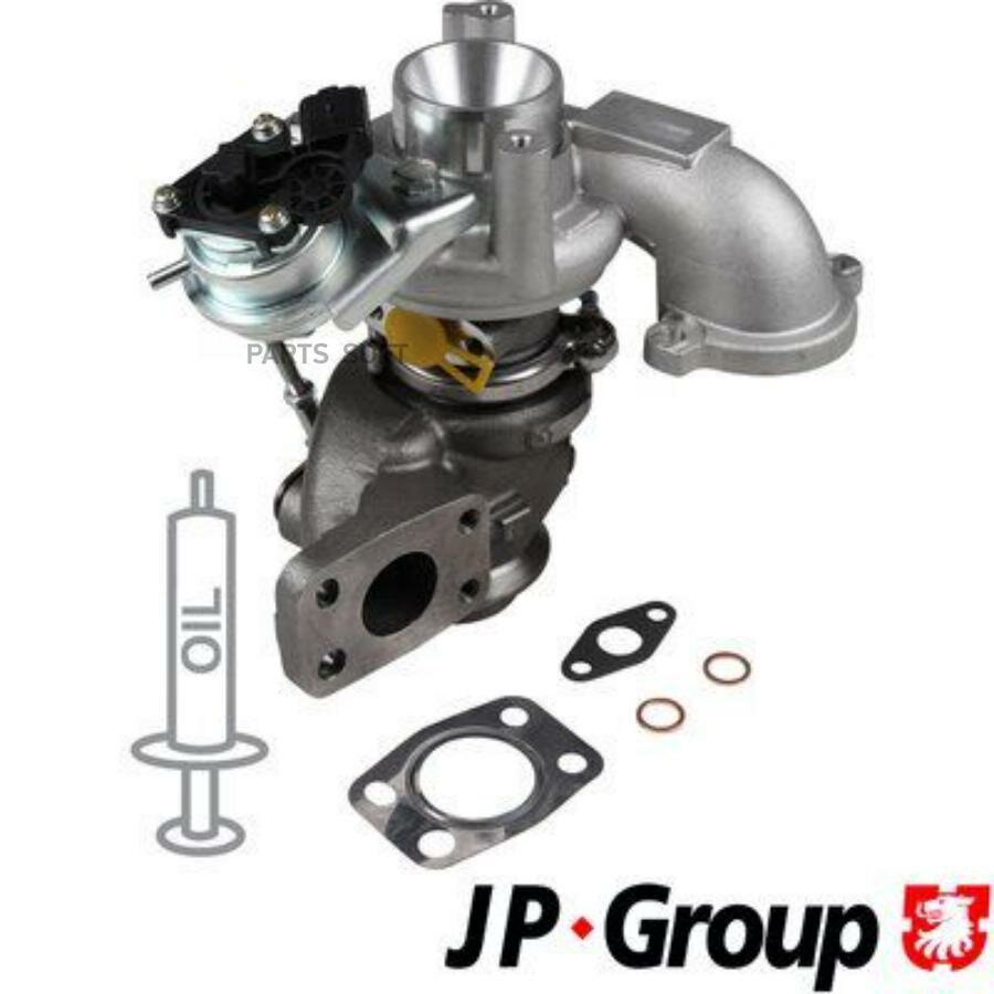 JP GROUP 4117400400 турбокомпрессор PEUGEOT 308, 207, 2008, PARTNER / FORD FIESTA, C-MAX / CITRO C3, C4 (1.4-1.6 DIESEL)