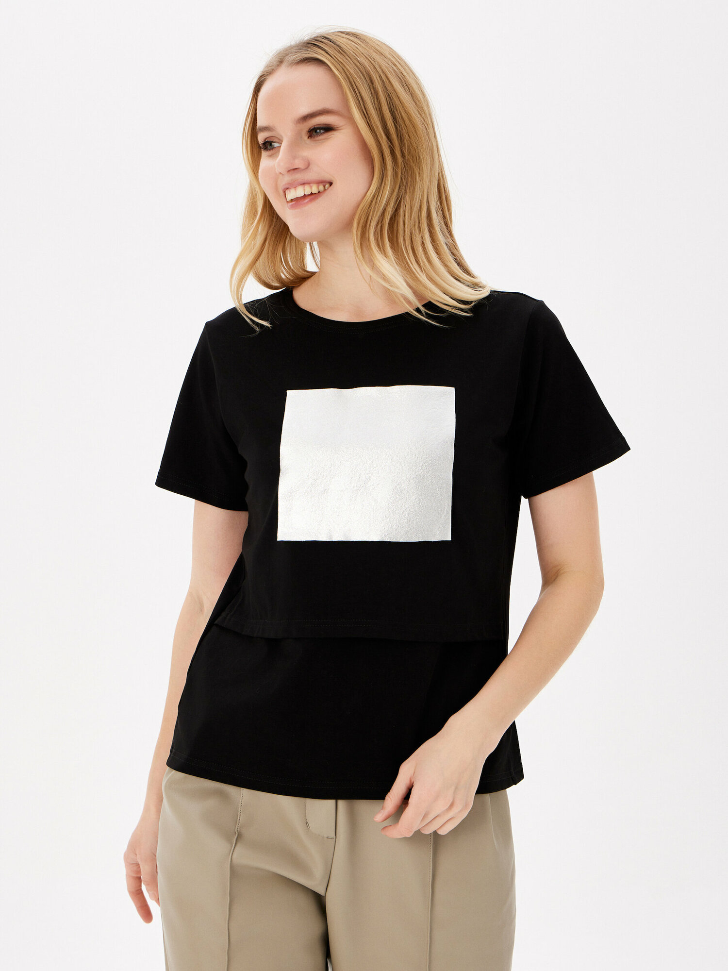 Футболка для кормящих мам