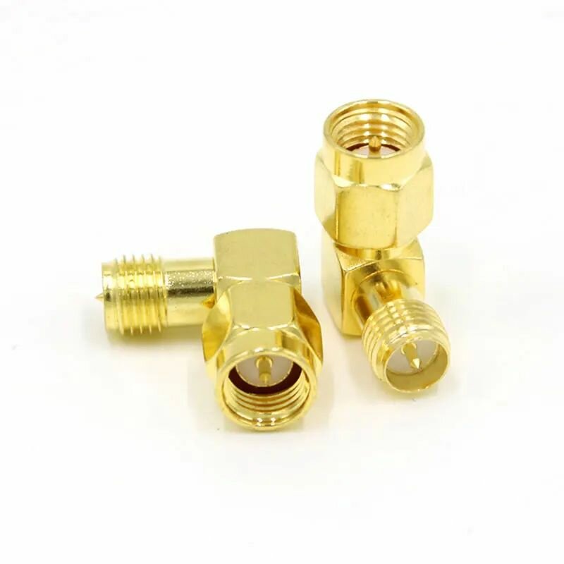 Переходник SMA-male-RPSMA-female угловой (angle)