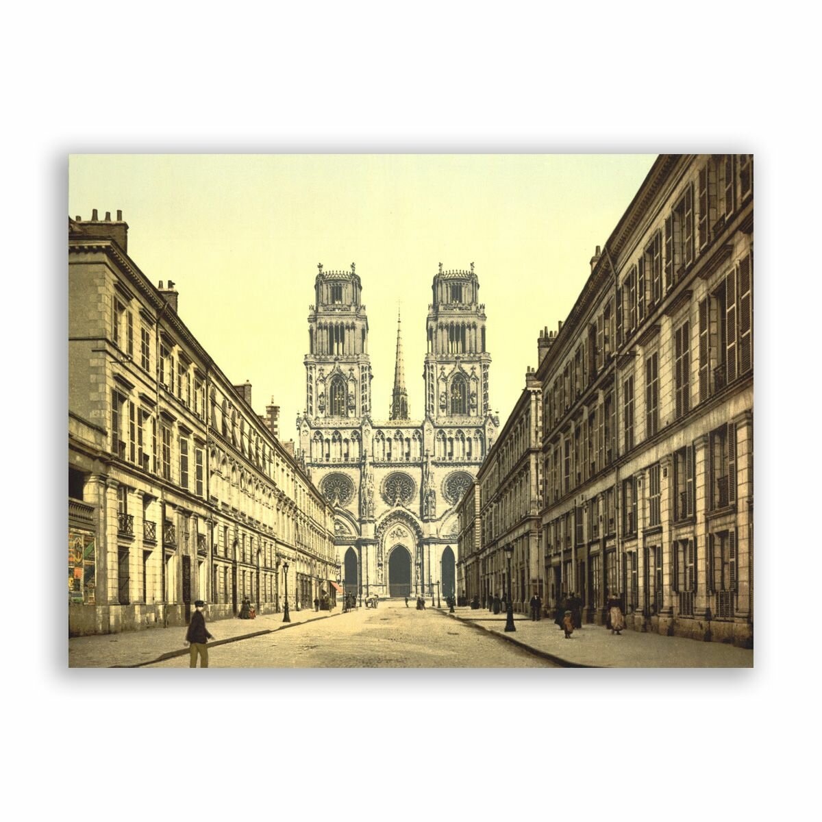 Постер, плакат на бумаге / Joan of Arc Street, Orleans, France / Размер 30 x 40 см