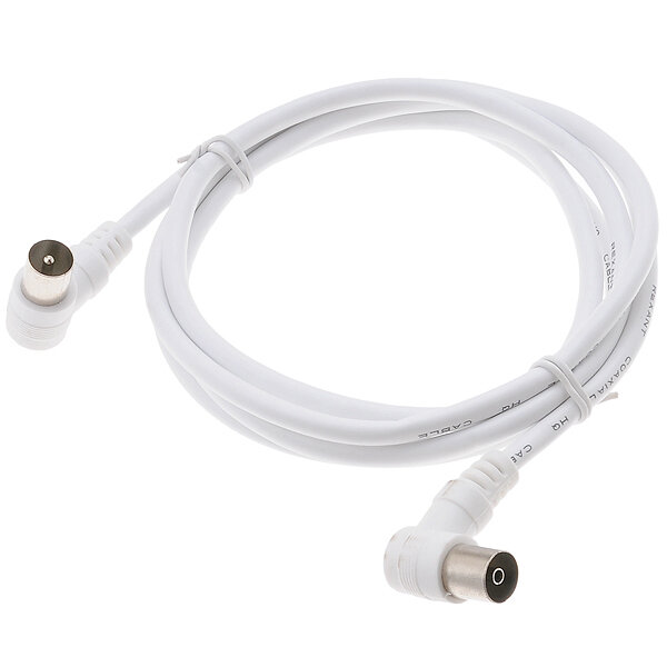 Удлинитель TV 18-0022 штекер-гнездо угловые 1,5м белый (Rexant) (3 шт. в комплекте)