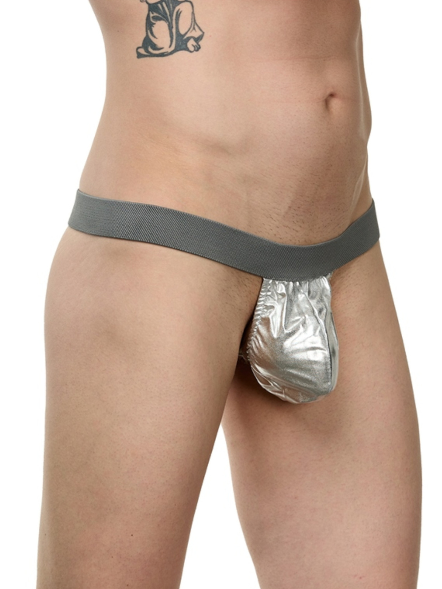 Мужские трусы стринги серебристые LaBlinque LB15762 S/M (44-46)
